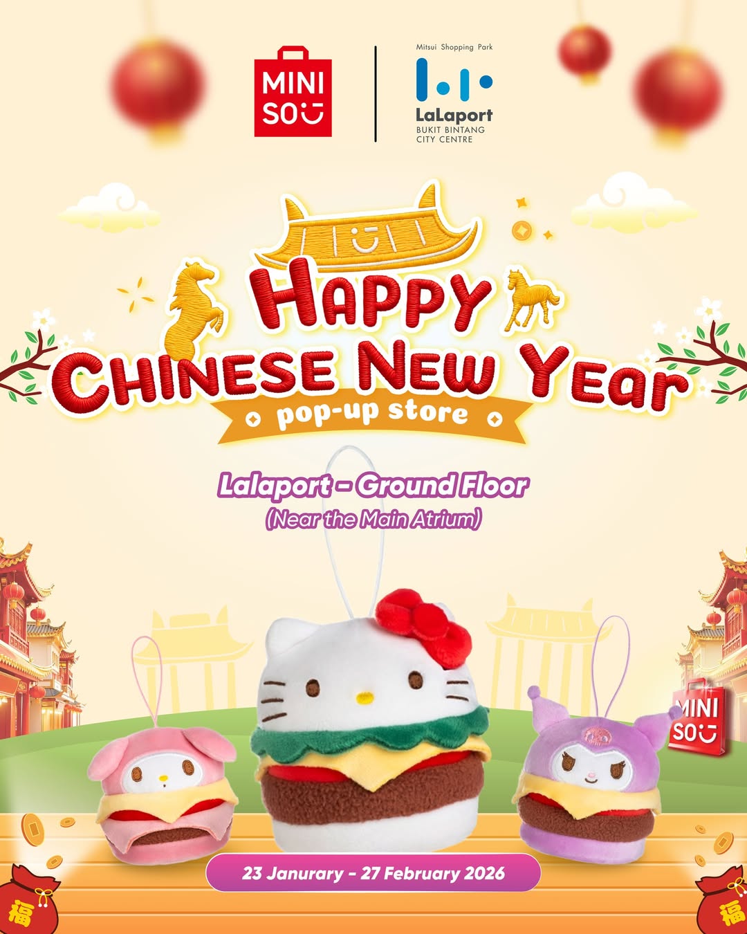 MINISO CNY 2026 Pop-Up at LaLaport: Shop Exclusive Sanrio! | Lalaport ...