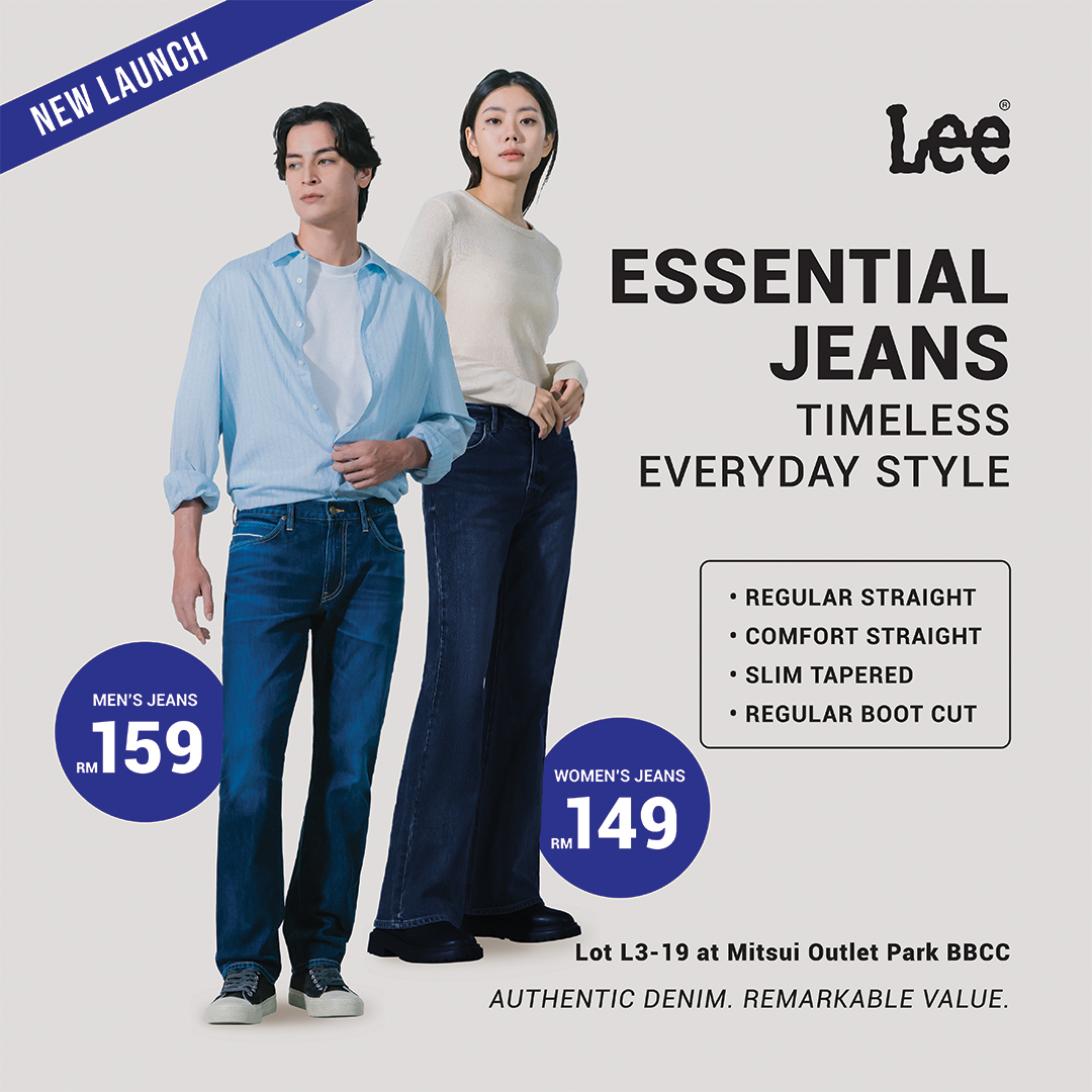 Lee Essential Jeans: Timeless Fits & Everyday Comfort | Lalaport Bukit ...