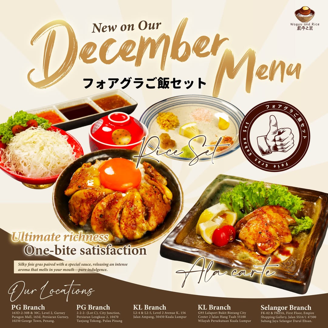 New Foie Gras Rice Set: Luxury Dining at Wagyu & Rice | Lalaport Bukit ...