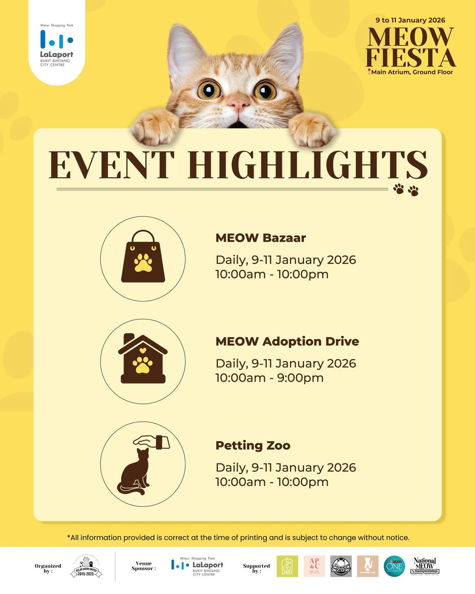 Meow Fiesta 2026: The Ultimate Weekend for Cat Lovers | Lalaport Bukit ...