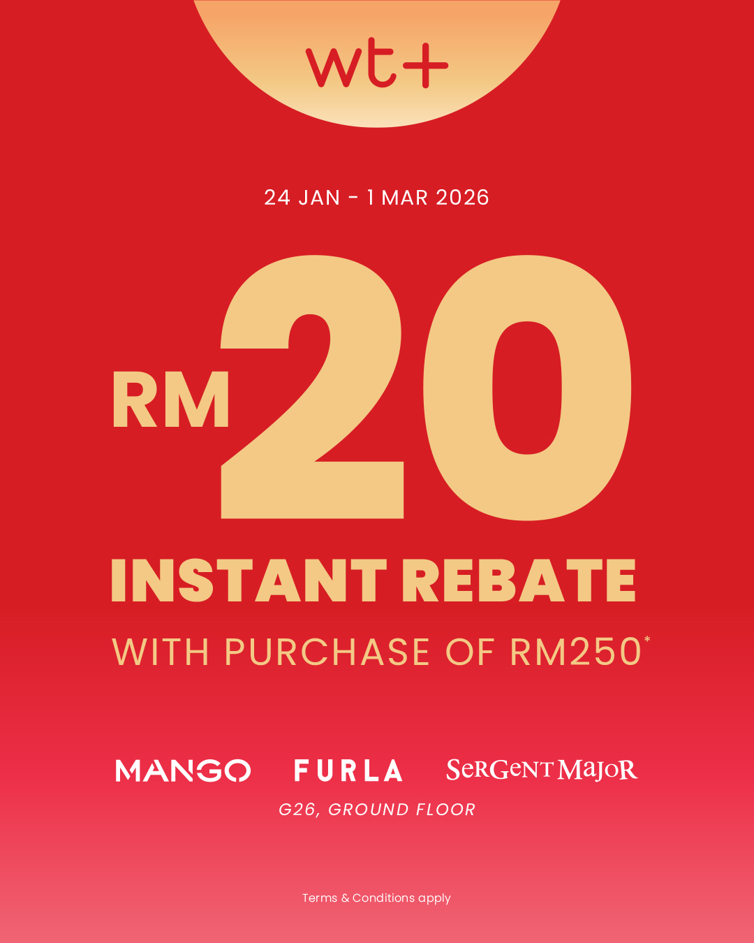 RM20 Off Storewide at WT+ Outlet | Limited Time Offer | Lalaport Bukit ...
