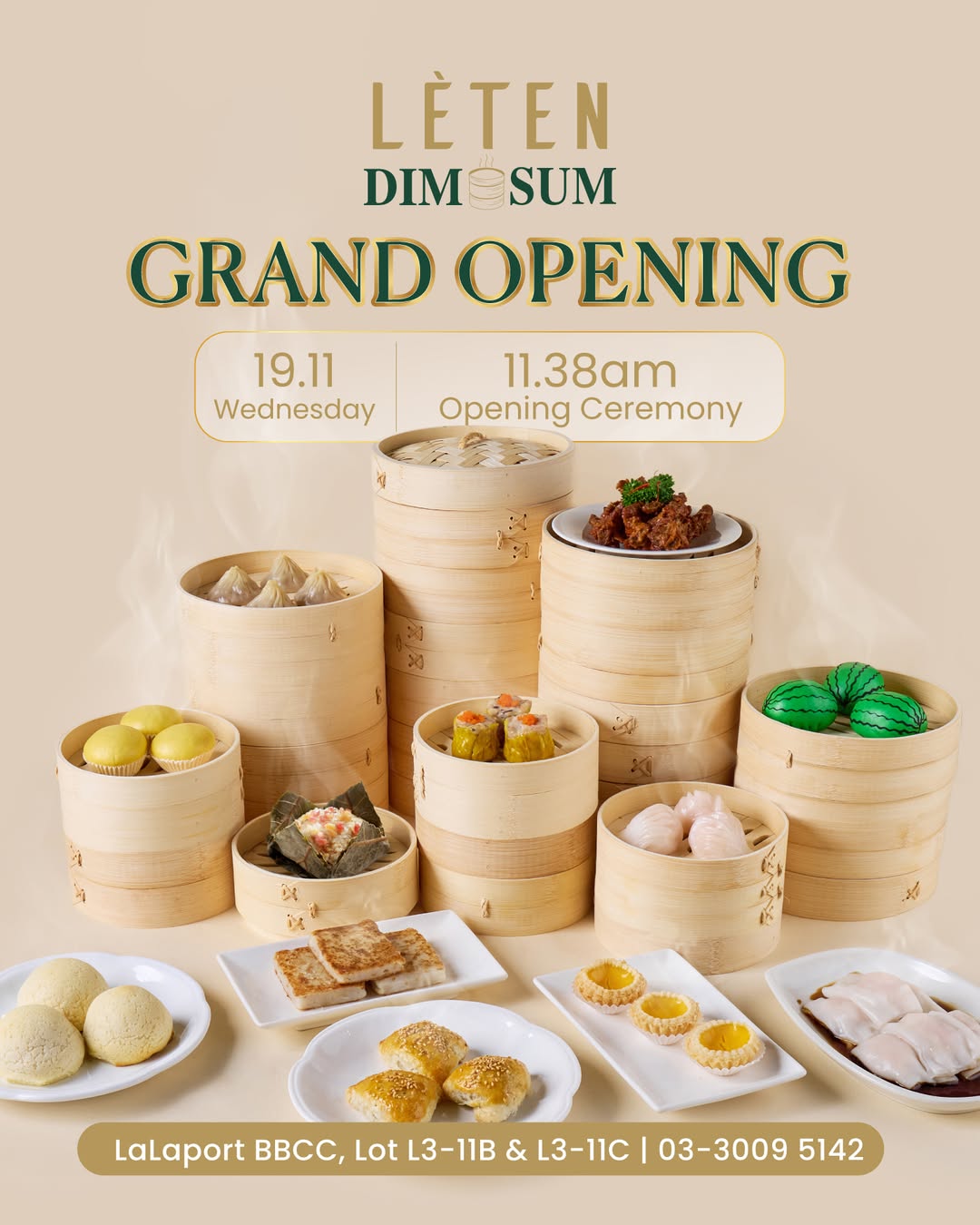 Grand Opening: LèTen Dim Sum Reimagined! | Lalaport Bukit Bintang City ...